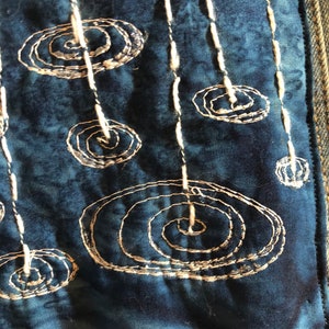 Rain Textile Art - Etsy