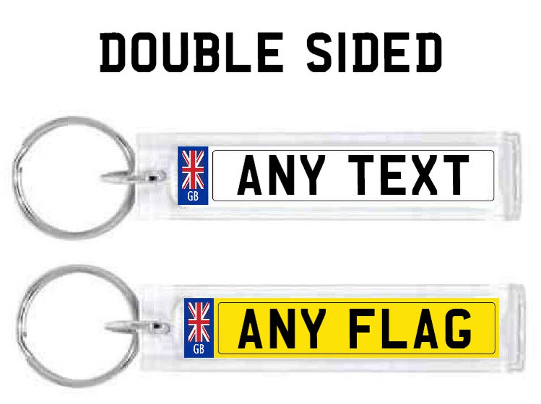 Personalised Number Plate Keyring. Personalized Custom Key Fob With ...