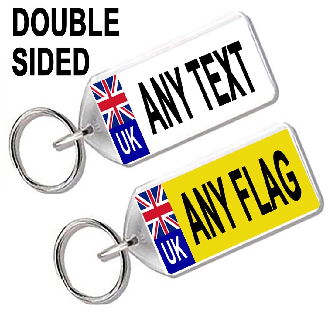 Personalised Number Plate Keyring. Personalized Custom Key Fob With ...