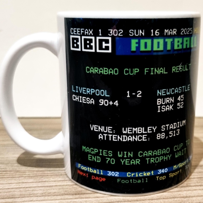 Ceefax Football Mugs - Etsy UK