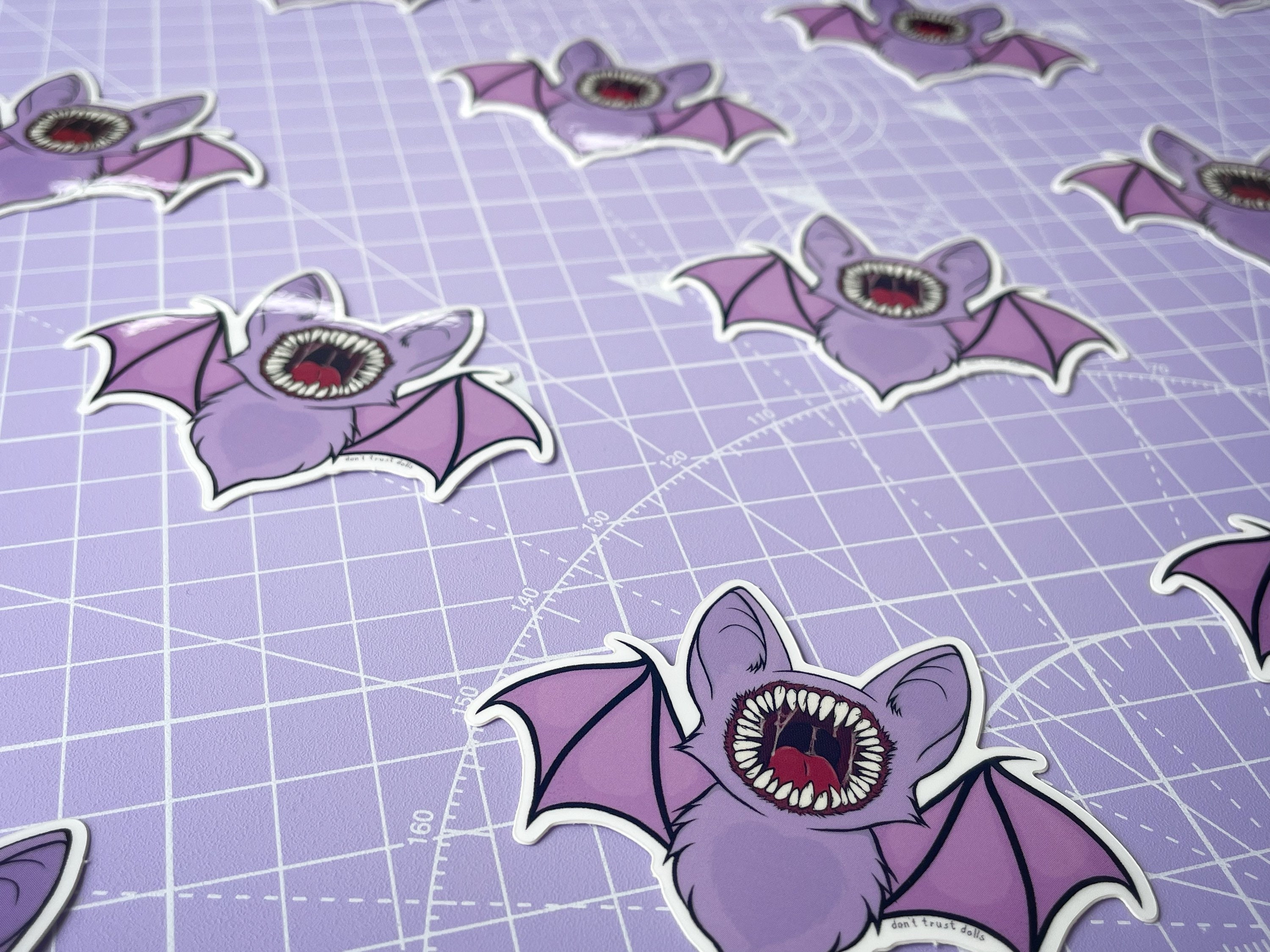 Creepy Purple Monster Bat Vinyl Decal Sticker - Laptop Stickers, Kawaii ...