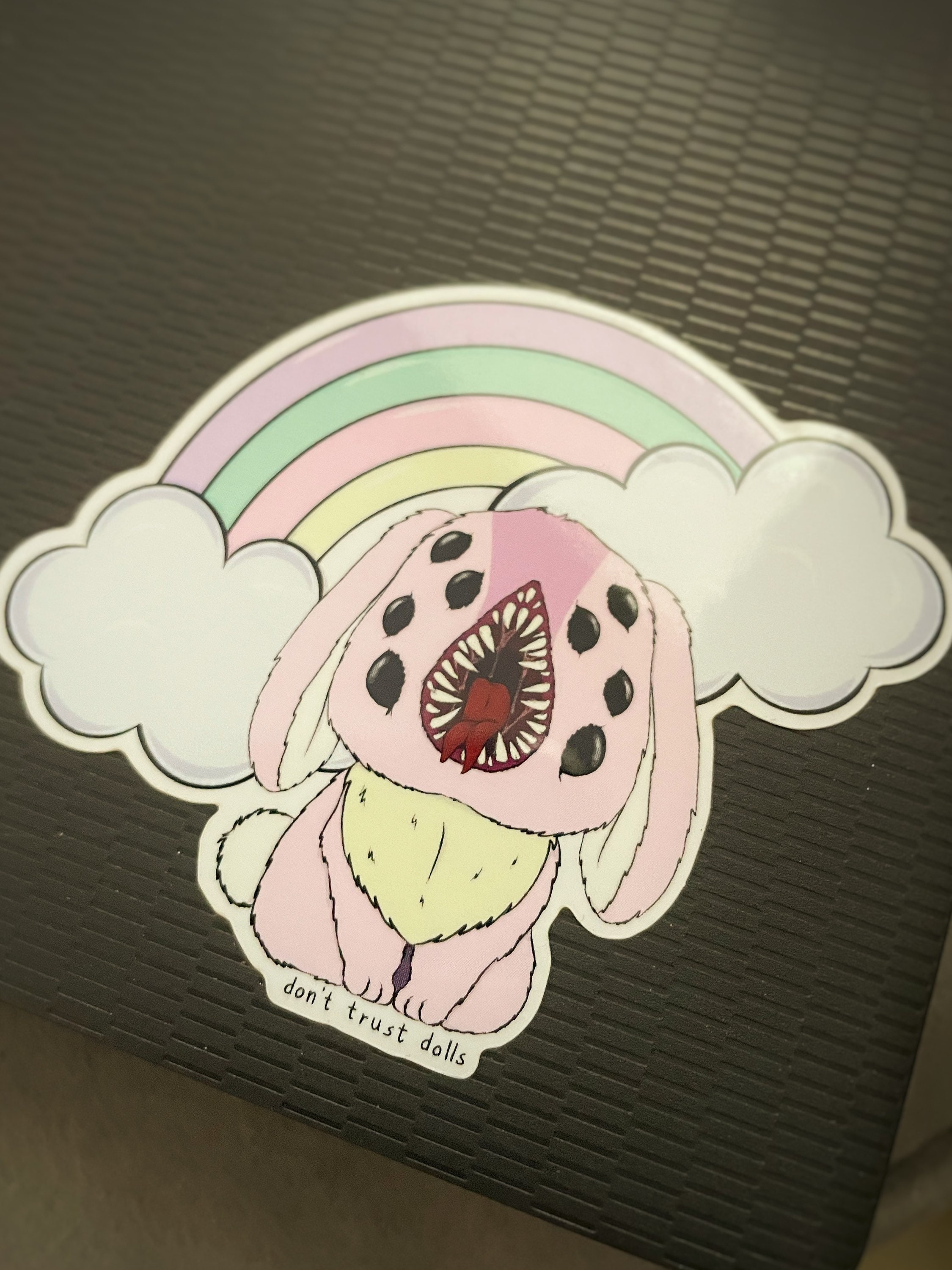 Rainbow Monster Bunny Rabbit Vinyl Decal Sticker Laptop - Etsy UK