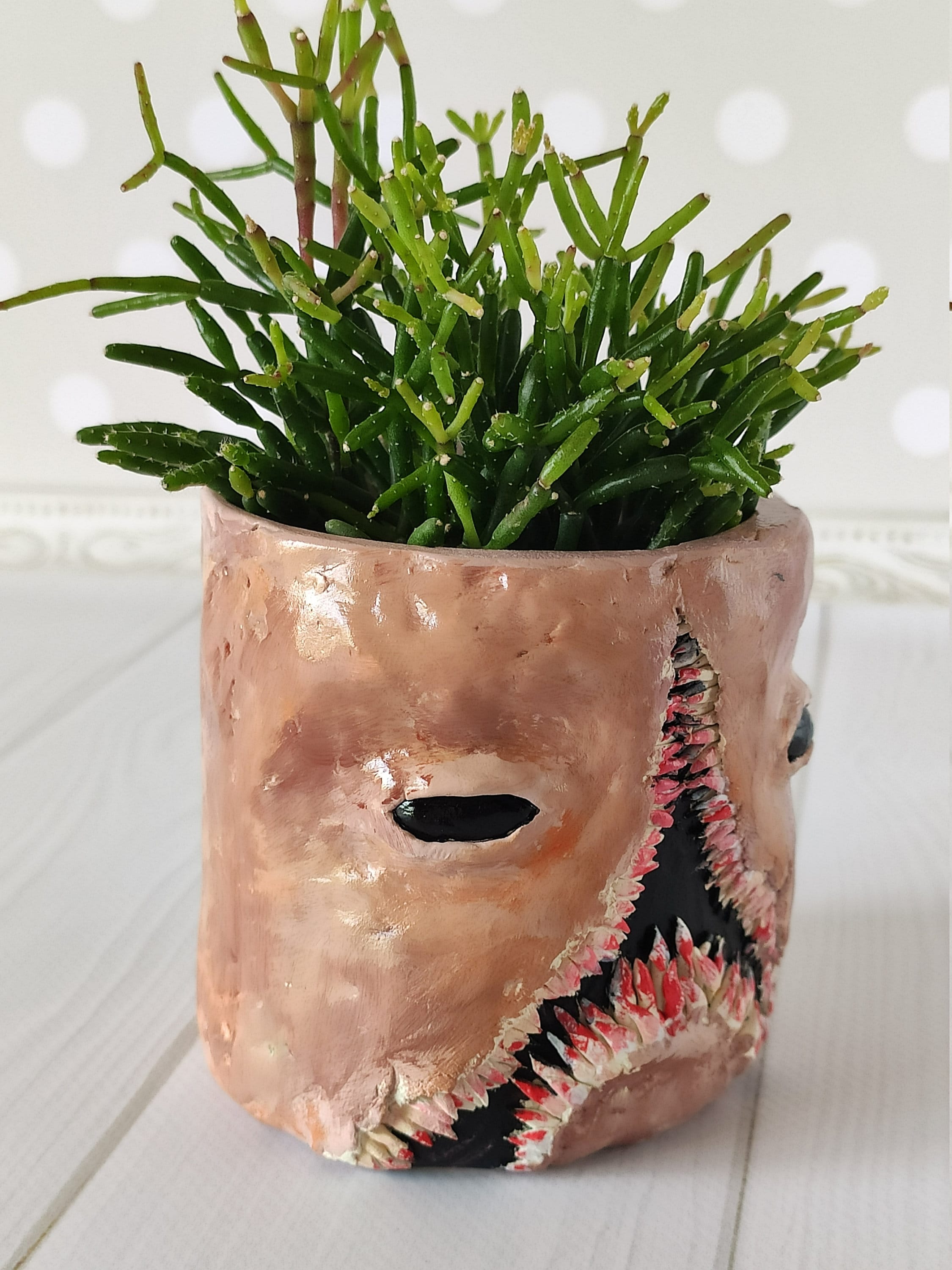 Horror monster pot Creepy planter Scary movie gift Creepy | Etsy