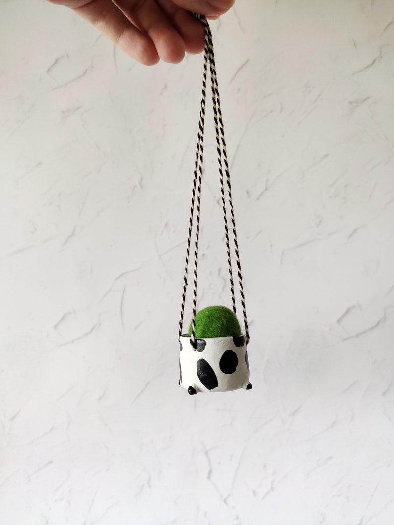 Cow Hanging Car Air Freshener Essential Oil Car Clay Diffuser With Wool ...