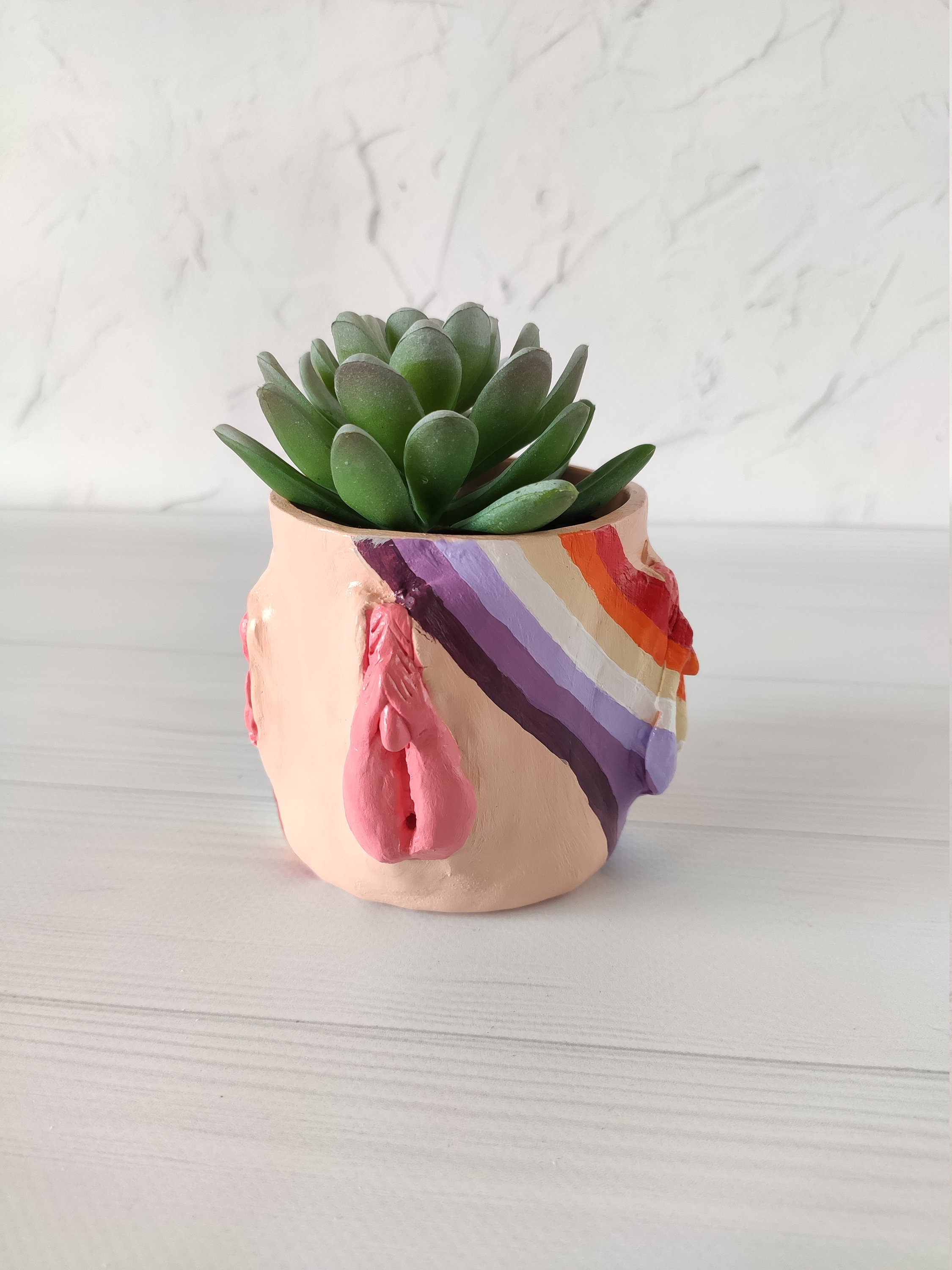 Yoni Pot Lgbtq Pride Vagina Rainbow Planter Body Planter Pot Etsy