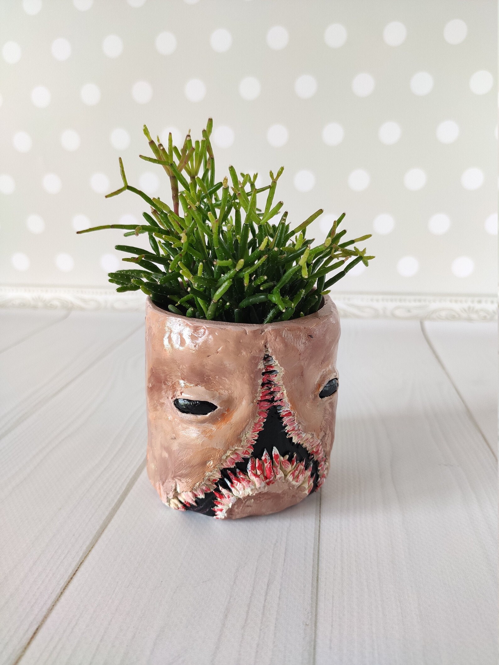 Horror monster pot Creepy planter Scary movie gift Creepy | Etsy