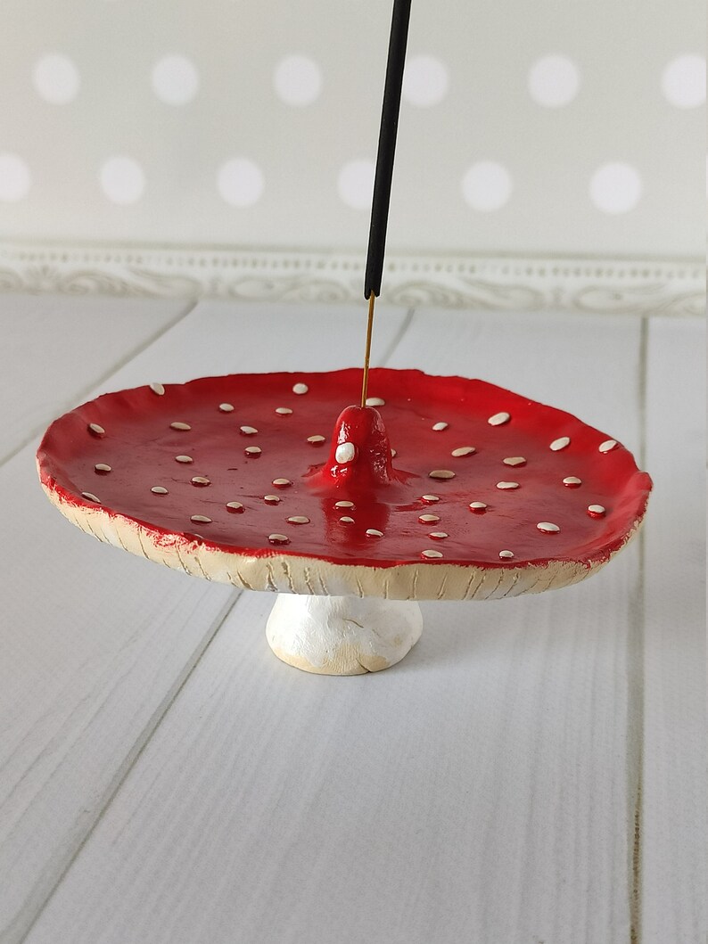Amanita mushroom incense holder Clay incense holder Incense | Etsy