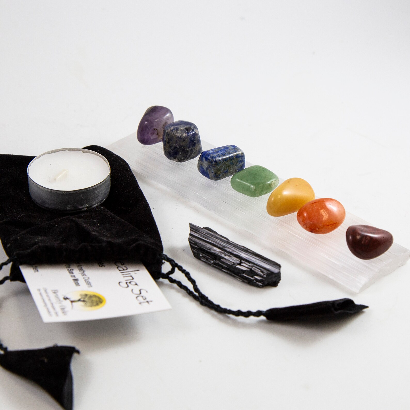 Complete Meditation Chakra Set With Selenite Charging Station and ...
