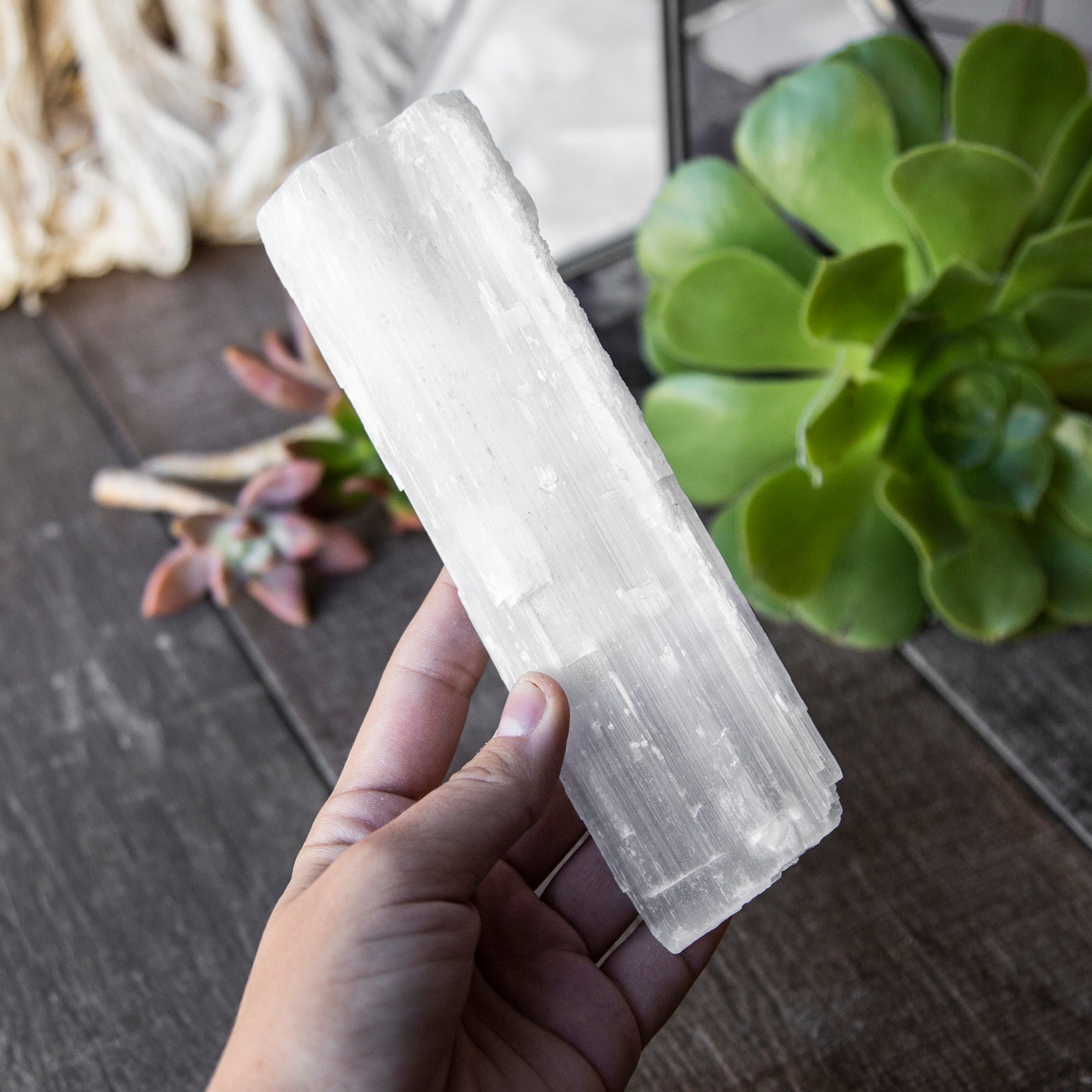 Selenite Crystal Slab - Selenite Charging Station for Healing Crystals ...