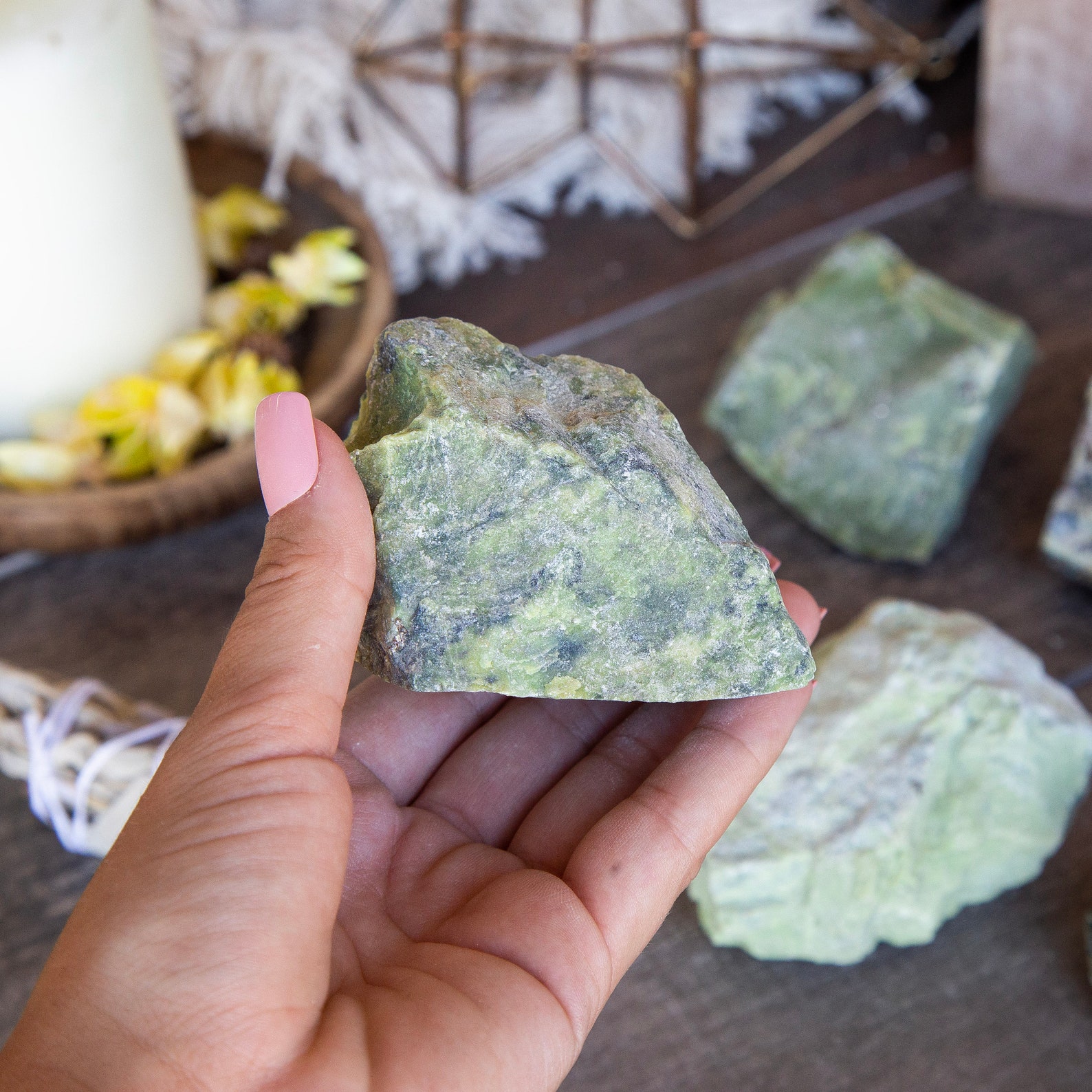 Large Natural Rough Serpentine Stone - Over 1/2 Pound - Healing ...