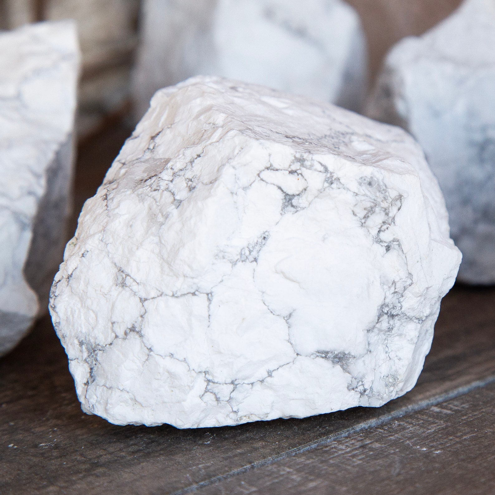 Large Natural Rough White Howlite Stone - Over 1/2 Pound - Healing ...