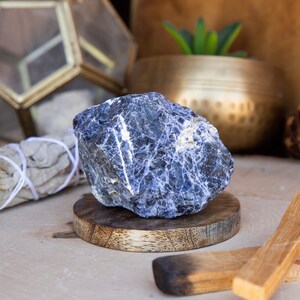 Large Natural Rough Sodalite Stone Chunk Over 1/2 Pound Healing ...