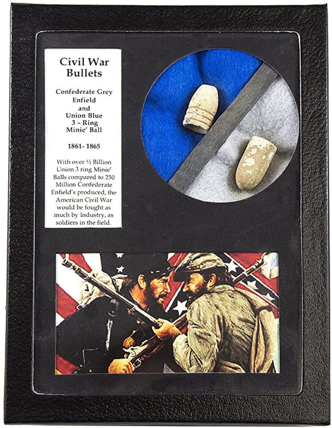 Beverly Oaks Genuine Civil War Bullets in Riker Display Case - Union ...