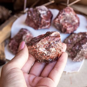 Large Natural Rough Red Calcite Stone - Over 1/4 Pound - Healing ...
