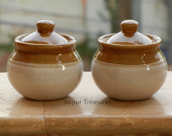 Ceramic Handmade Indian Pickle Jar Achaar Barni Container | Etsy