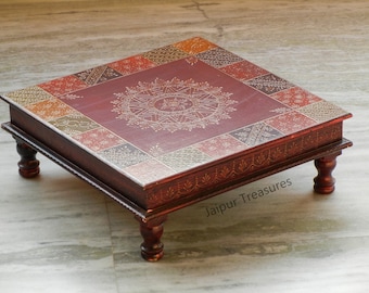 Wooden Handmade Hand Painted Colorful Rangoli Design Indian | Etsy