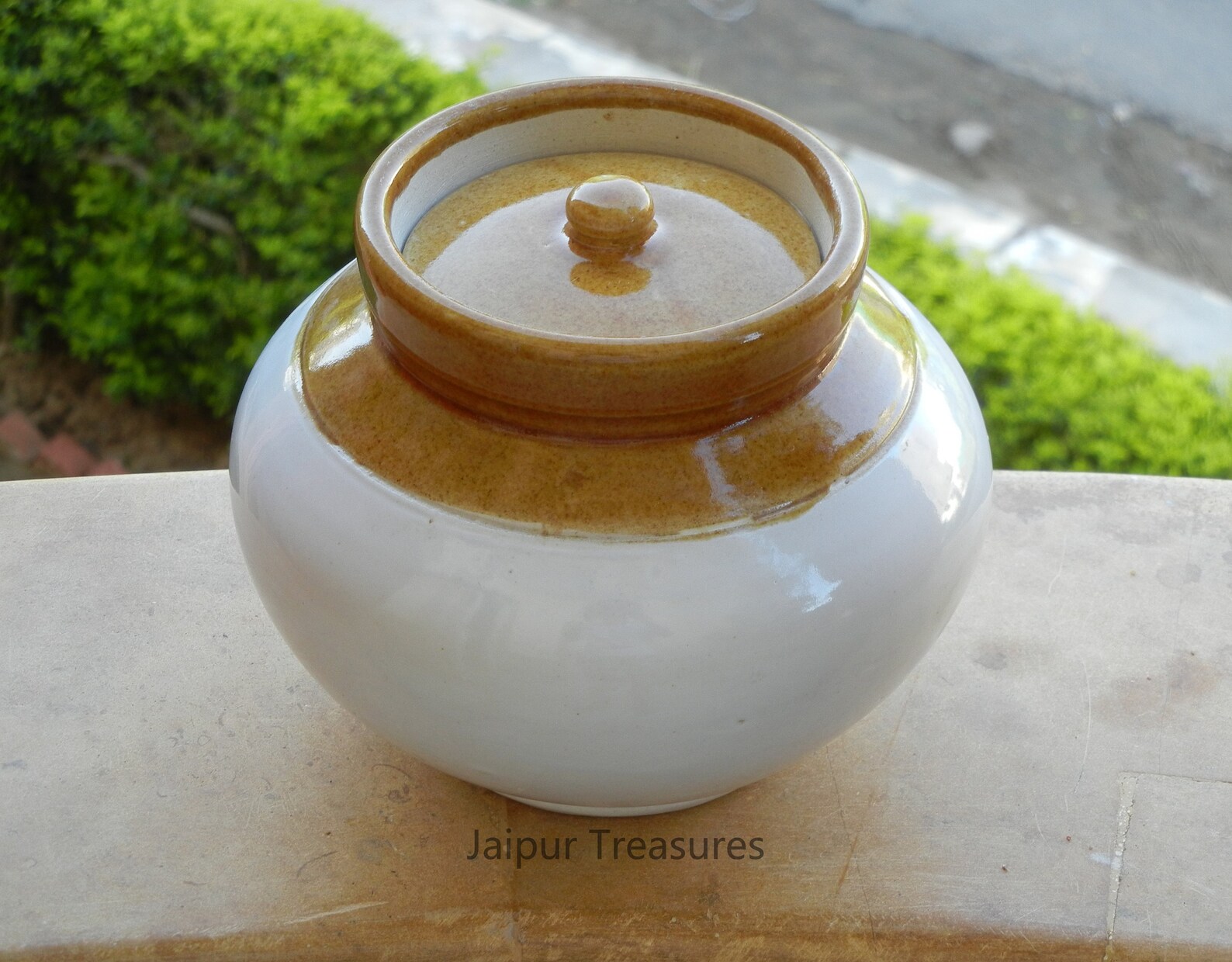 Ceramic Round Pickle Jar Achaar Barni Container Canister - Etsy