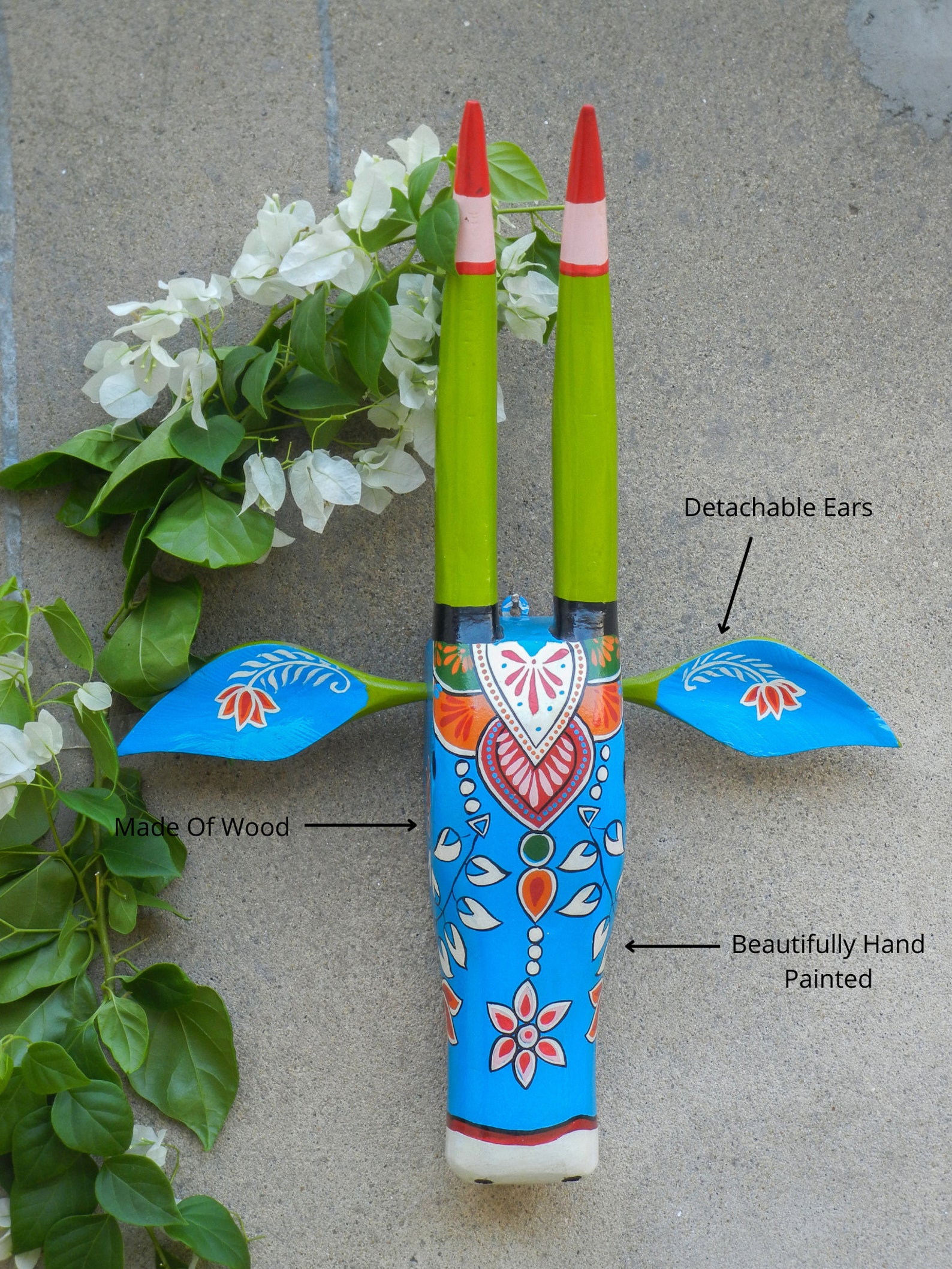 Wooden Cow Head Decorative Wall Decor Wall Hanging Ethnic - Etsy