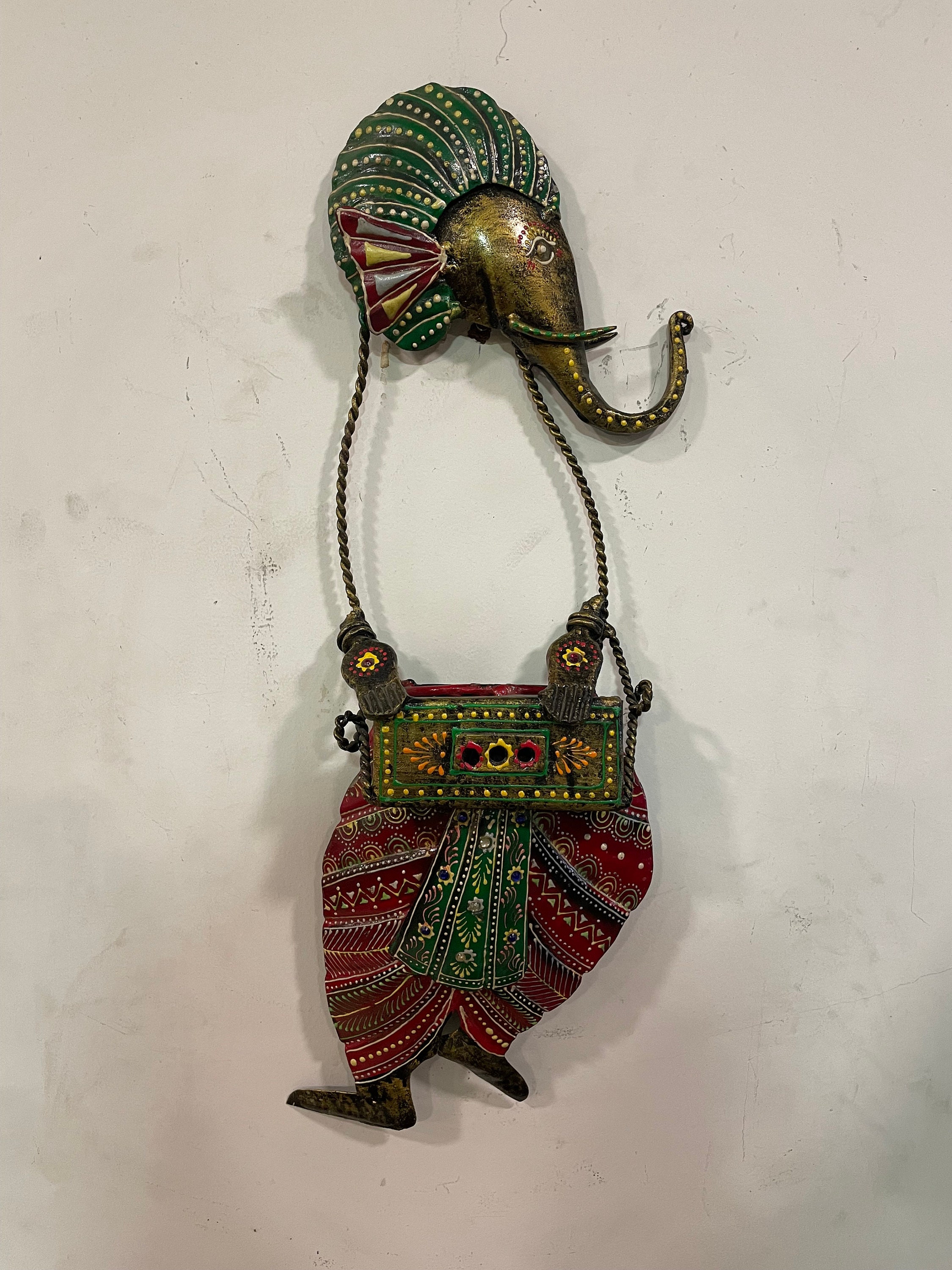 Metal Lord Ganesha Wall Hanging Wall Decor Traditional - Etsy