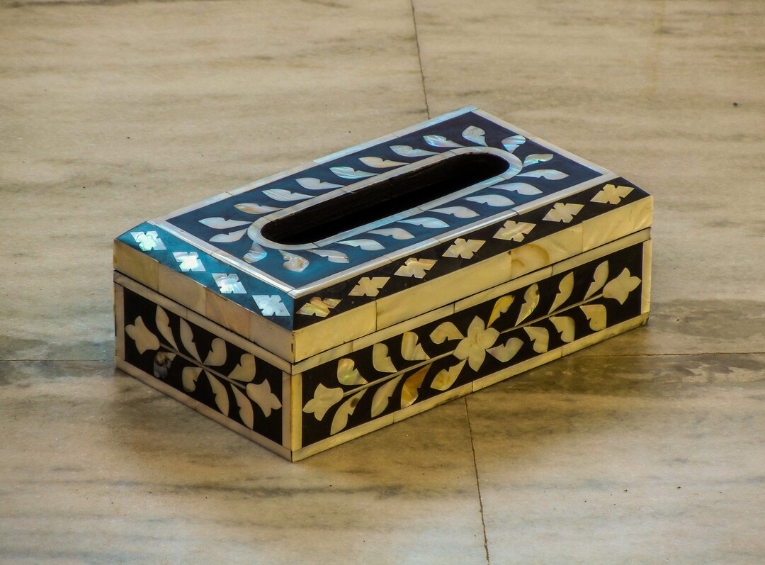 Mother of Pearl Tissue Box, Tissue Holder, Tissue Dispenser, Napkin ...