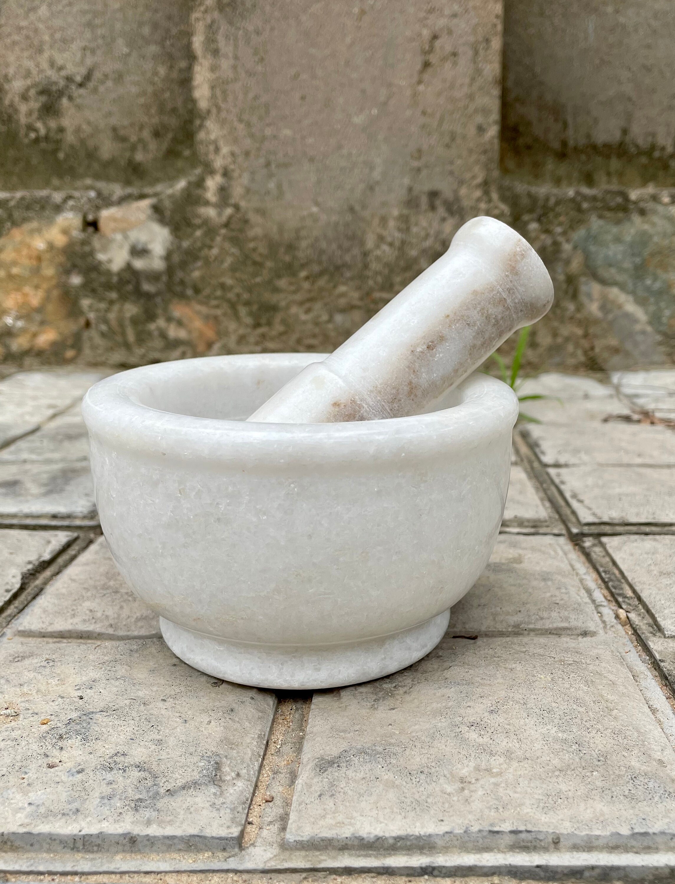 Marble Mortar and Pestle Okhal Moosal Moosali Traditional | Etsy