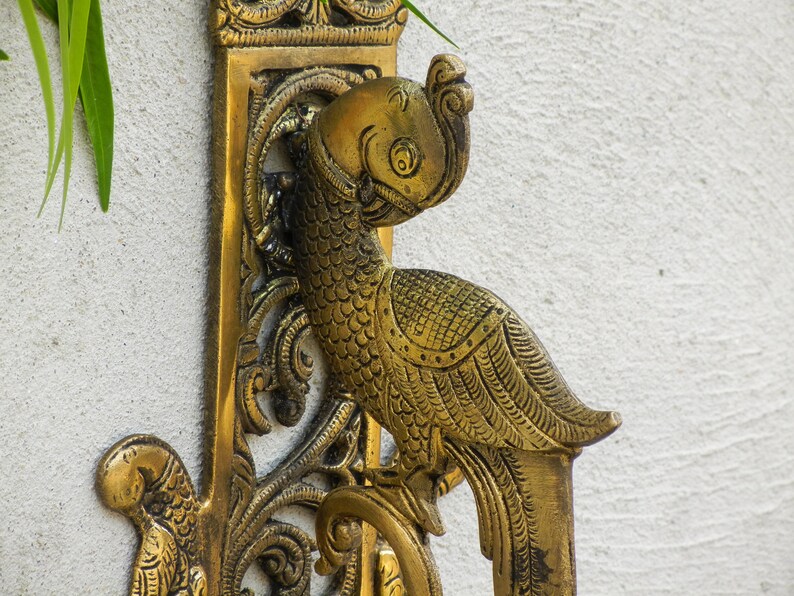 Brass Peacock Wall Hanger Vintage Style Wall Hanging Wall - Etsy