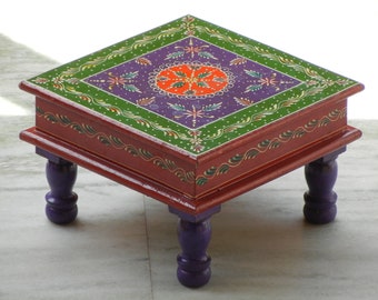 Wooden Handmade Hand Painted Colorful Rangoli Design Indian | Etsy