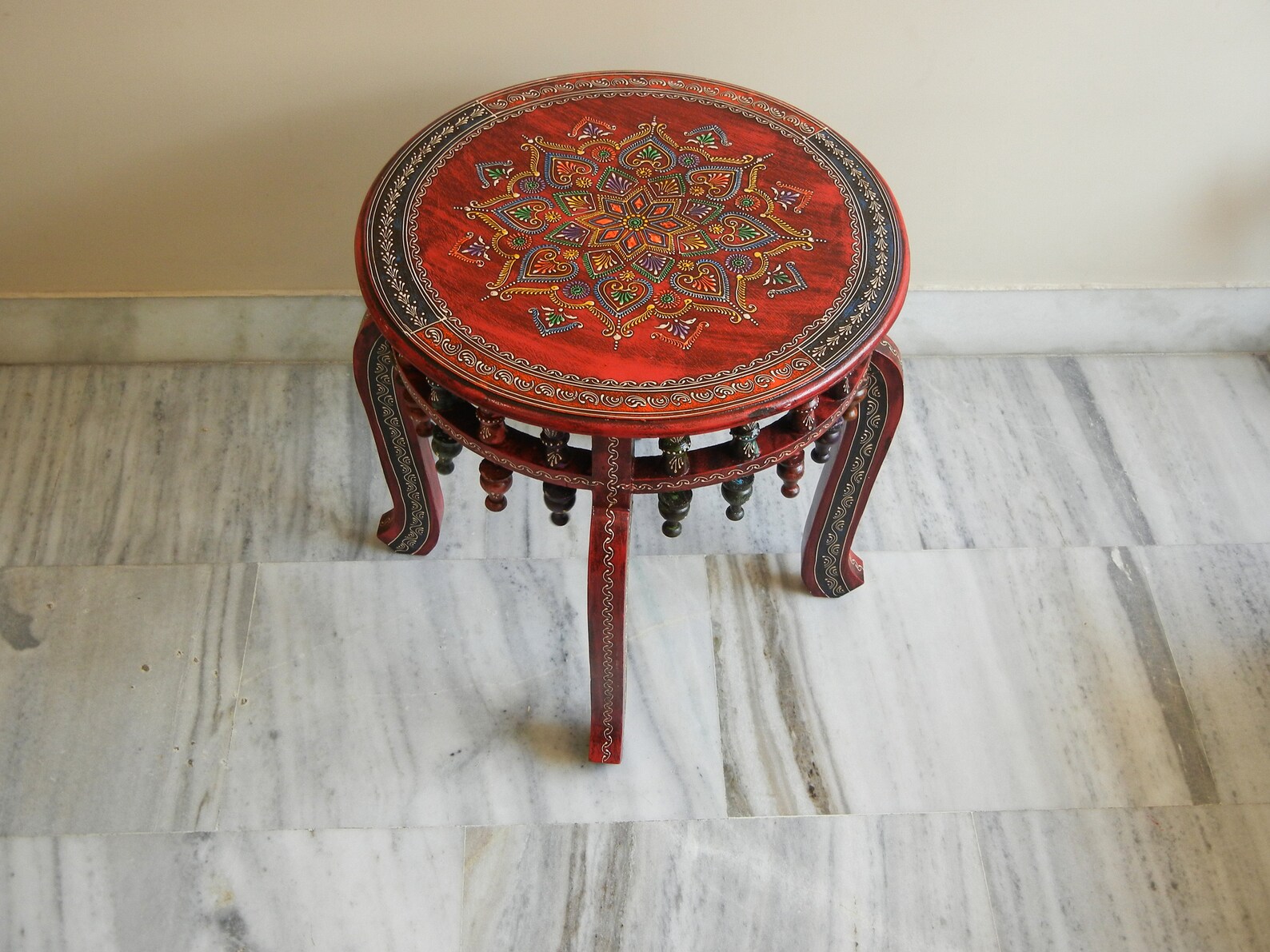 Wooden Round Coffee Table Indian Side Table End Table - Etsy