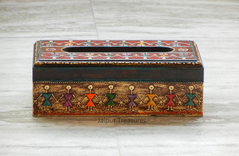 Wooden Painted Tissue Box Tissue Holder Tissue Dispenser | Etsy