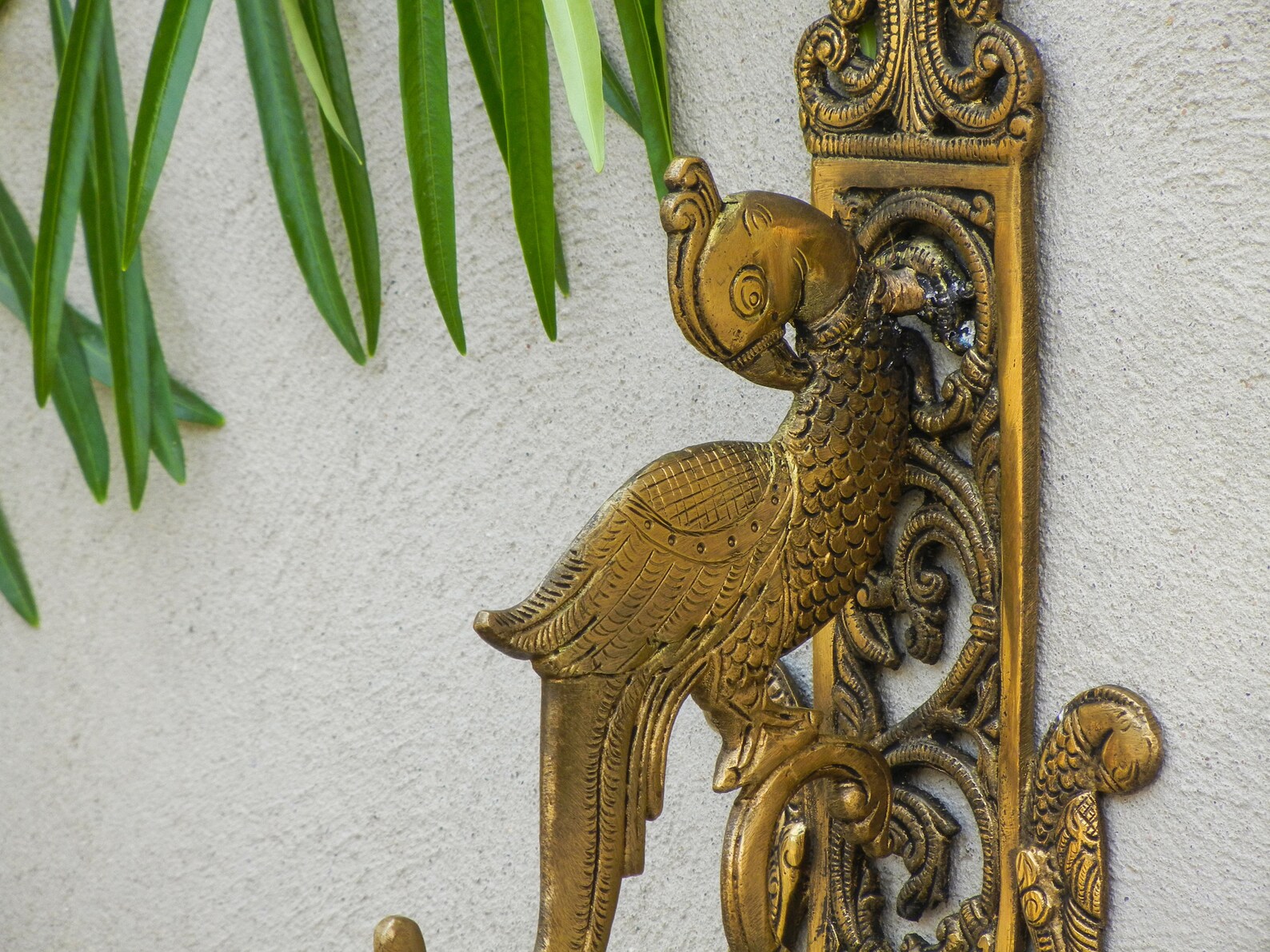 Brass Peacock Wall Hanger Vintage Style Wall Hanging Wall - Etsy