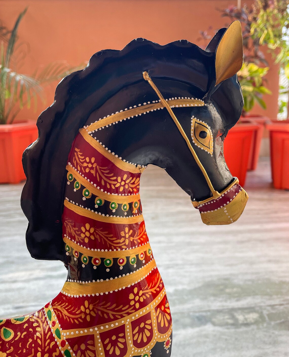 Metal Rocking Horse Statue Figurine Sculpture Showpiece | Etsy