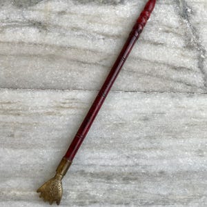 Wood & Brass Vintage Back Scratcher, Back Massager, Massage Tool ...