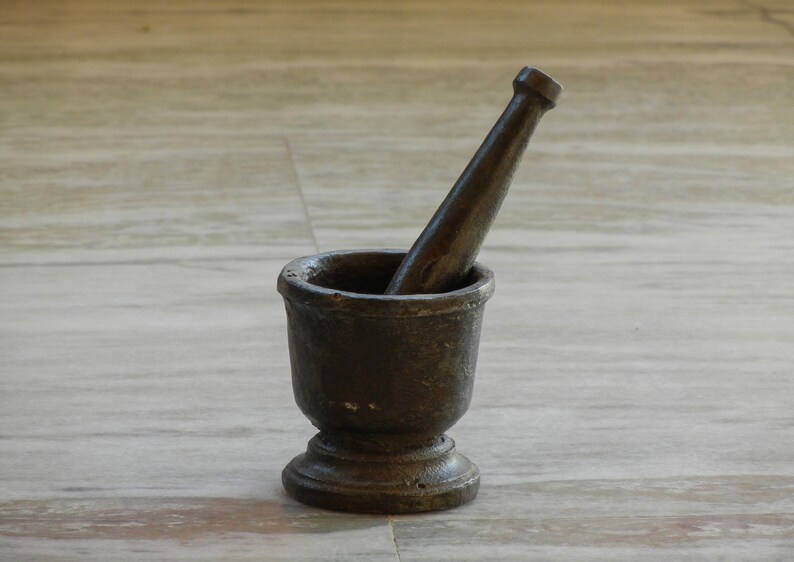 Vintage Old Iron Mortar and Pestel, Okhal, Moosal, Moosali, Traditional ...
