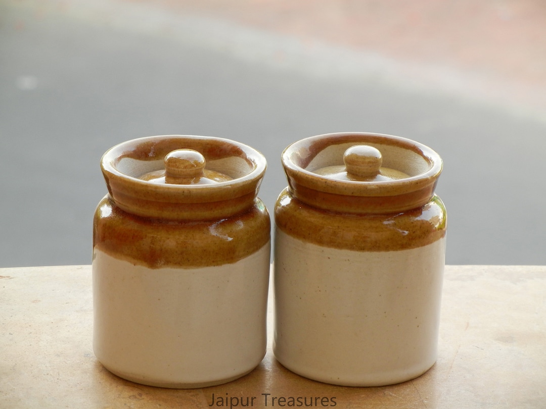 Ceramic Pickle Jar, Achaar Barni, Sauce Jar, Container, Canister ...