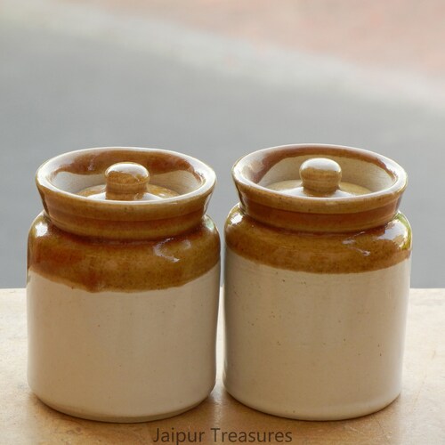 Ceramic Handmade Indian Pickle Jar Achaar Barni Container - Etsy