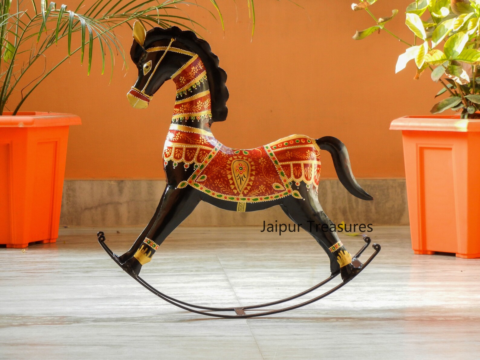 Metal Rocking Horse Statue Figurine Sculpture Showpiece | Etsy