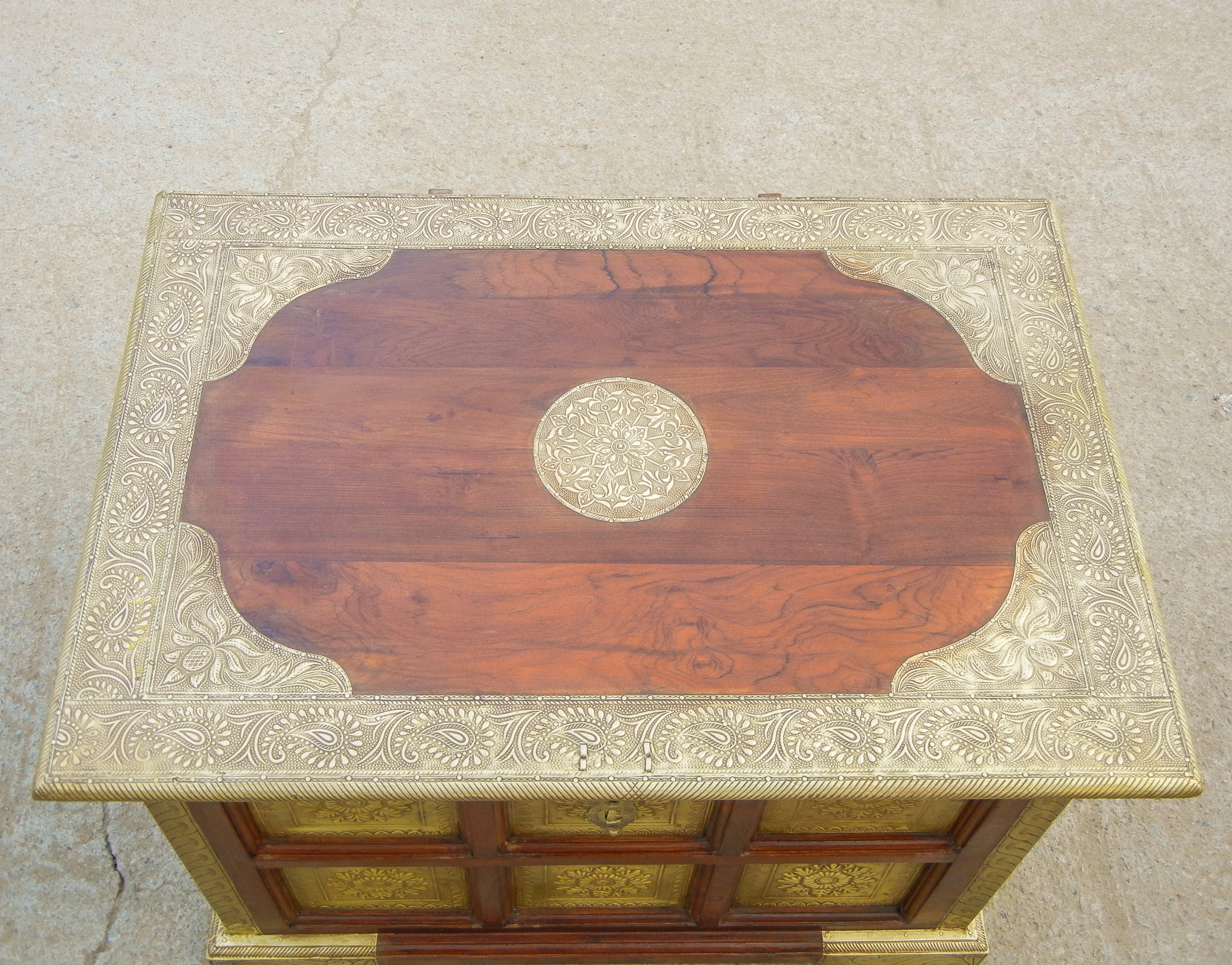 Wooden and Brass Sheet Trunk Box Coffee Table Blanket Box - Etsy