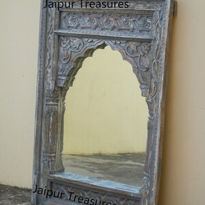 Wooden Carved Distress Jharokha, Mirror Frame, Wall Frame, Wall Decor ...