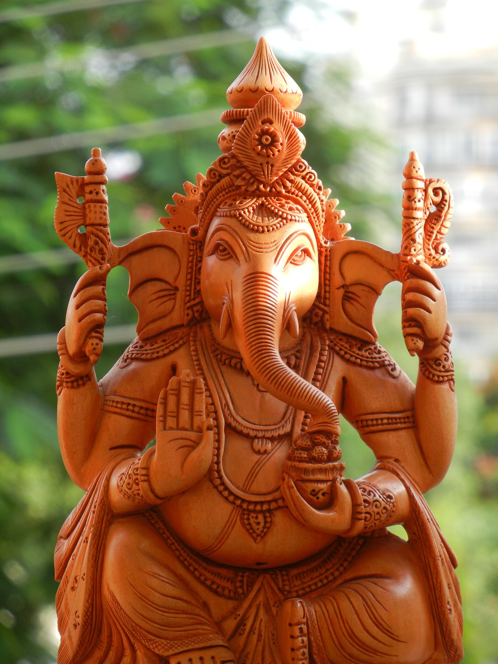 Kadam Wood Handmade Lord Ganesh Idol Hindu Home Décor - Etsy