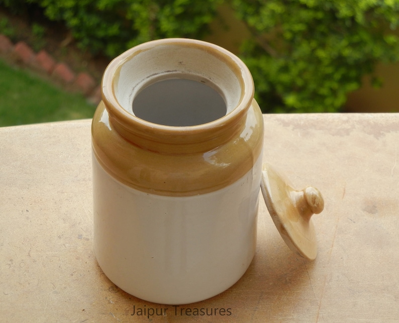 Ceramic Handmade Indian Pickle Jar Achaar Barni Container | Etsy