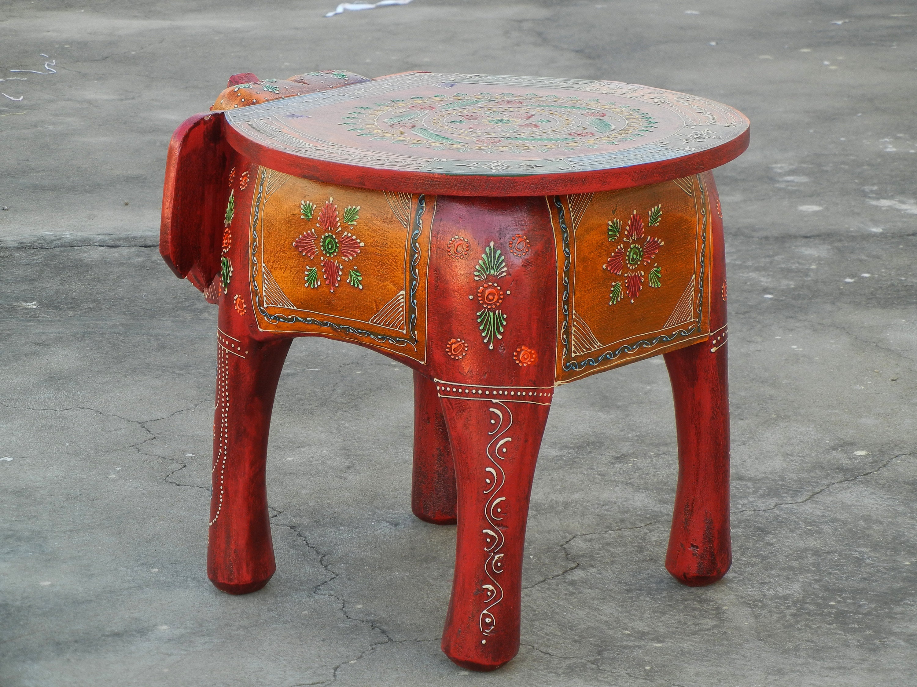 Wooden Elephant Stool Side Table End Table Footstool - Etsy UK