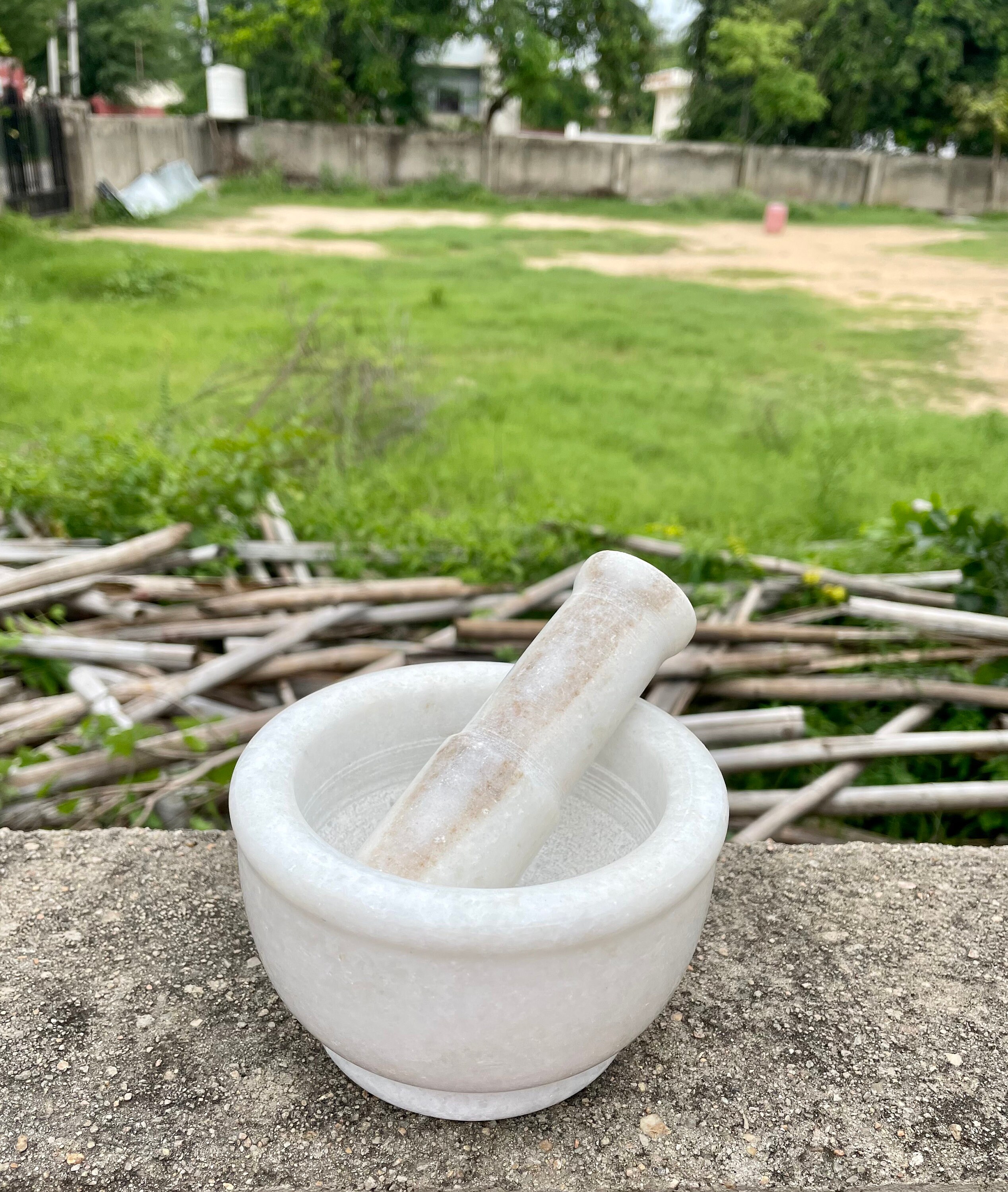 Marble Mortar and Pestle Okhal Moosal Moosali Traditional | Etsy