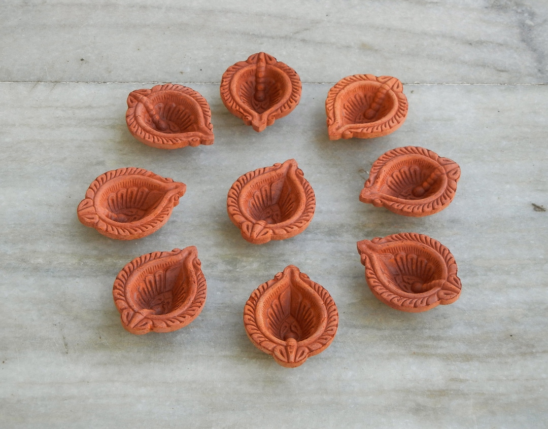 Clay Diya Pot, Diwali Diya, Clay Oil Lamp, Indian Diya, Wick Lamp, Ghee ...