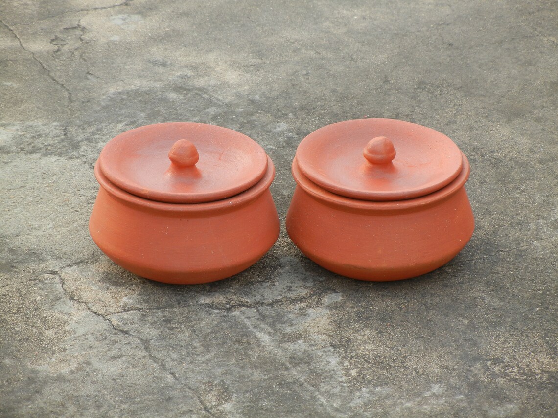 Indian Clay Mitti Earthen Pot for Cooking & Serving, Earthen Cooking ...