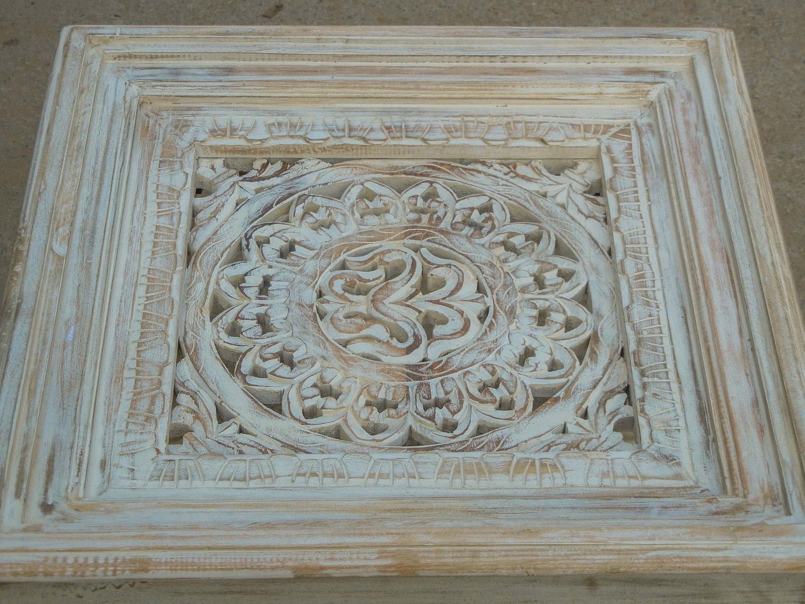 Wooden Distressed Coffee Table Square Coffee Table Side | Etsy