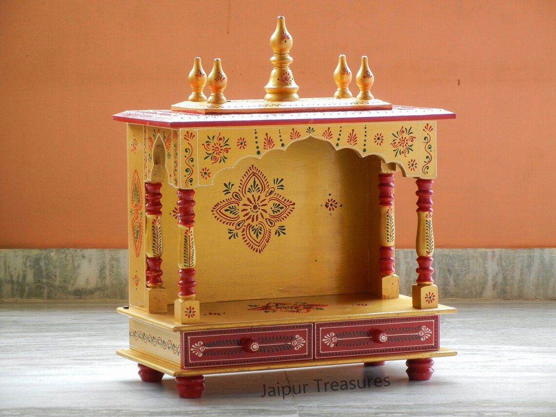 Wooden Home Temple, Mandir, Pooja Ghar, Mandapam for Worship, Handmade ...