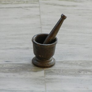 Vintage Old Iron Mortar and Pestel, Okhal, Moosal, Moosali, Traditional ...