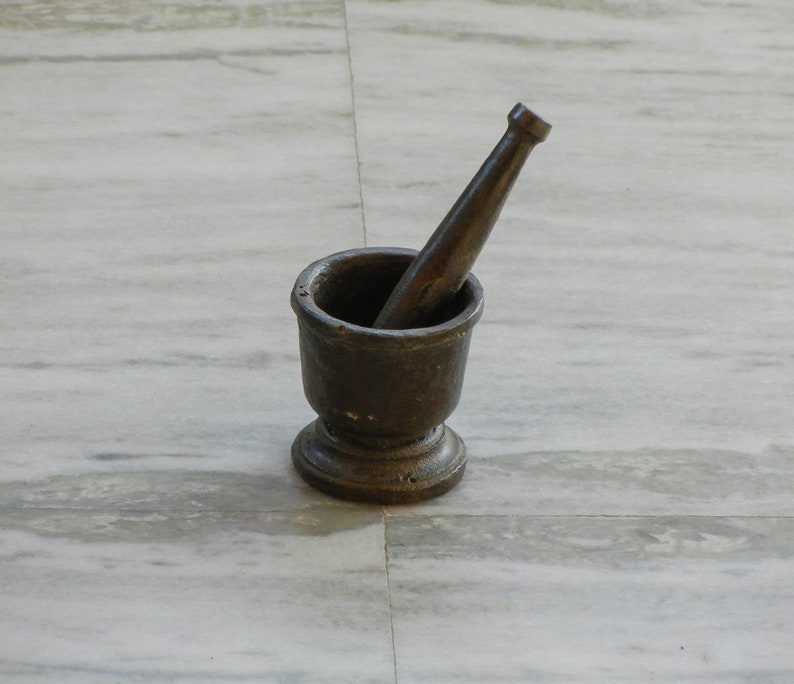 Vintage Old Iron Mortar and Pestel, Okhal, Moosal, Moosali, Traditional ...