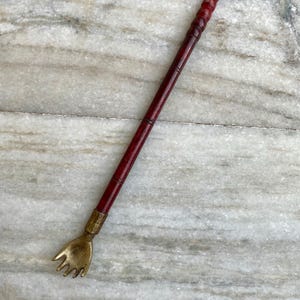 Wood & Brass Vintage Back Scratcher, Back Massager, Massage Tool ...