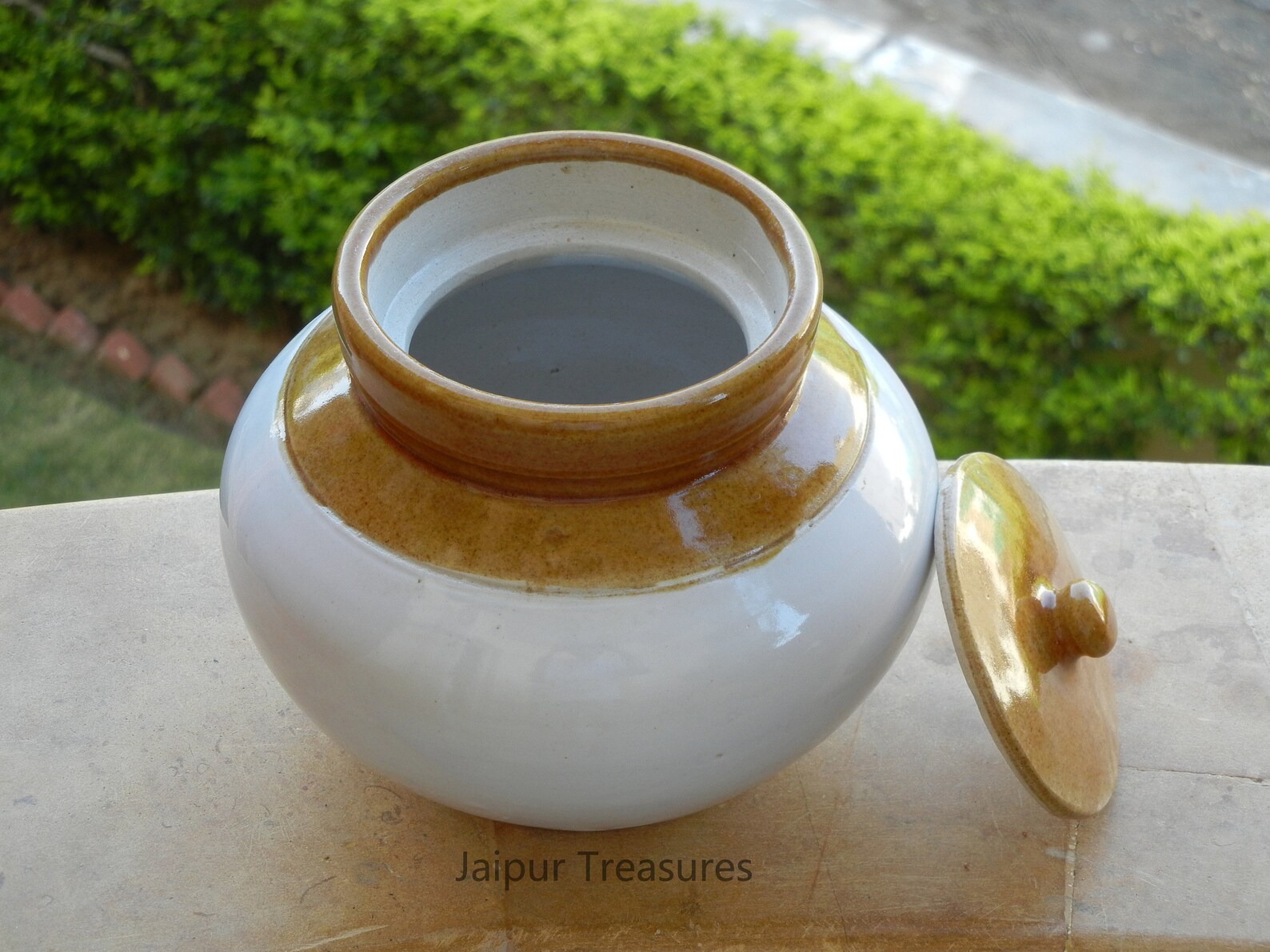 Ceramic Round Pickle Jar Achaar Barni Container Canister - Etsy